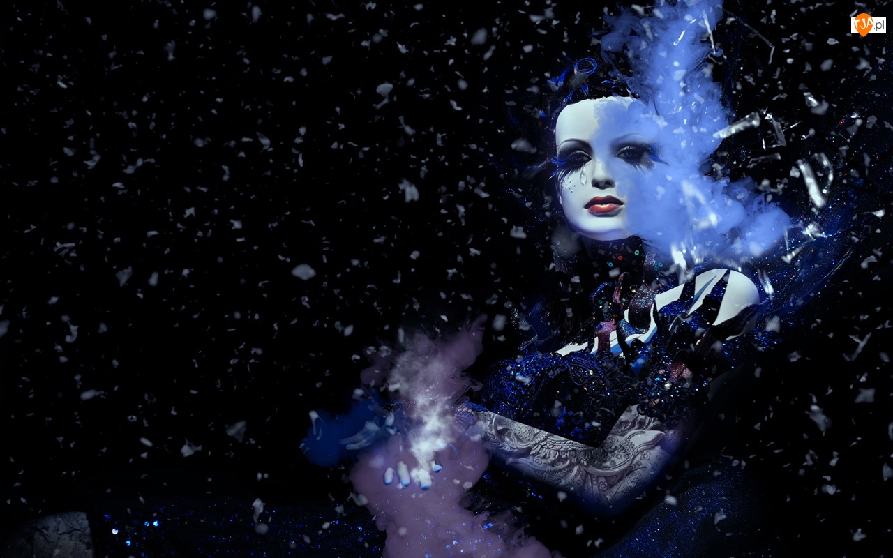 Szkło, Kobieta, Rozbite